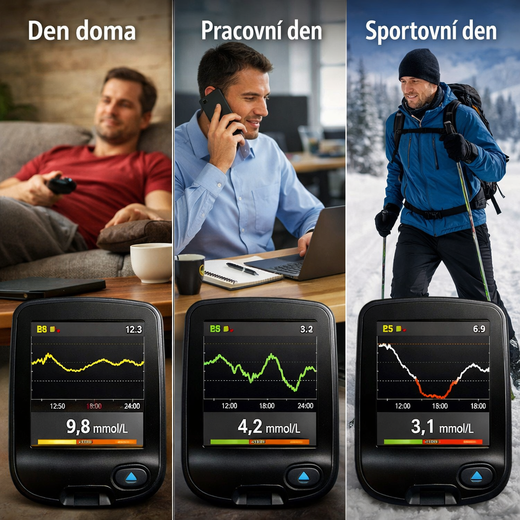 Gauč, práce a sport: tři dny, tři úplně jiné glykémie | DIABOX.cz