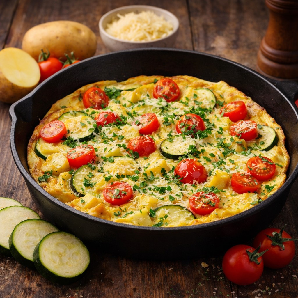 🍳 Selská omeleta s cuketou | DIABOX.cz